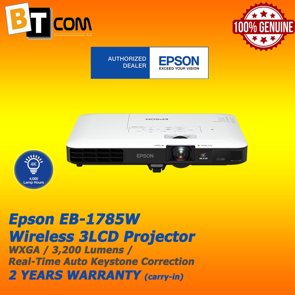 (PRE-ORDER 14-30DAYS) Epson EB-1785W Wireless WXGA 3LCD Projector ...