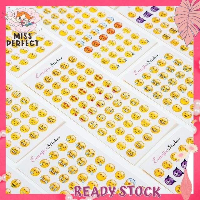 12 sheets Emoji Stickers Stiker emoji 表情管理符号贴纸 | Shopee Malaysia