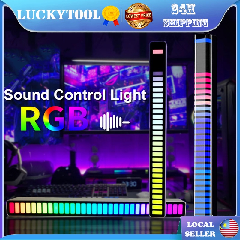 3D RGB Voice Control Rhythm Light, Sound Control Ambient Light With 32 ...