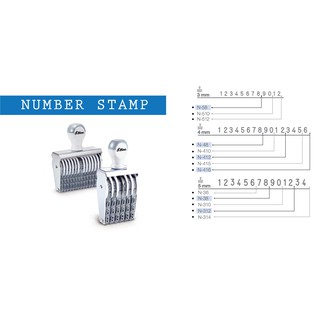 Shiny Numbering Stamp 3mm / 4mm / 5mm Various 8 to 15 Digit Number Stamp | Shopee Malaysia