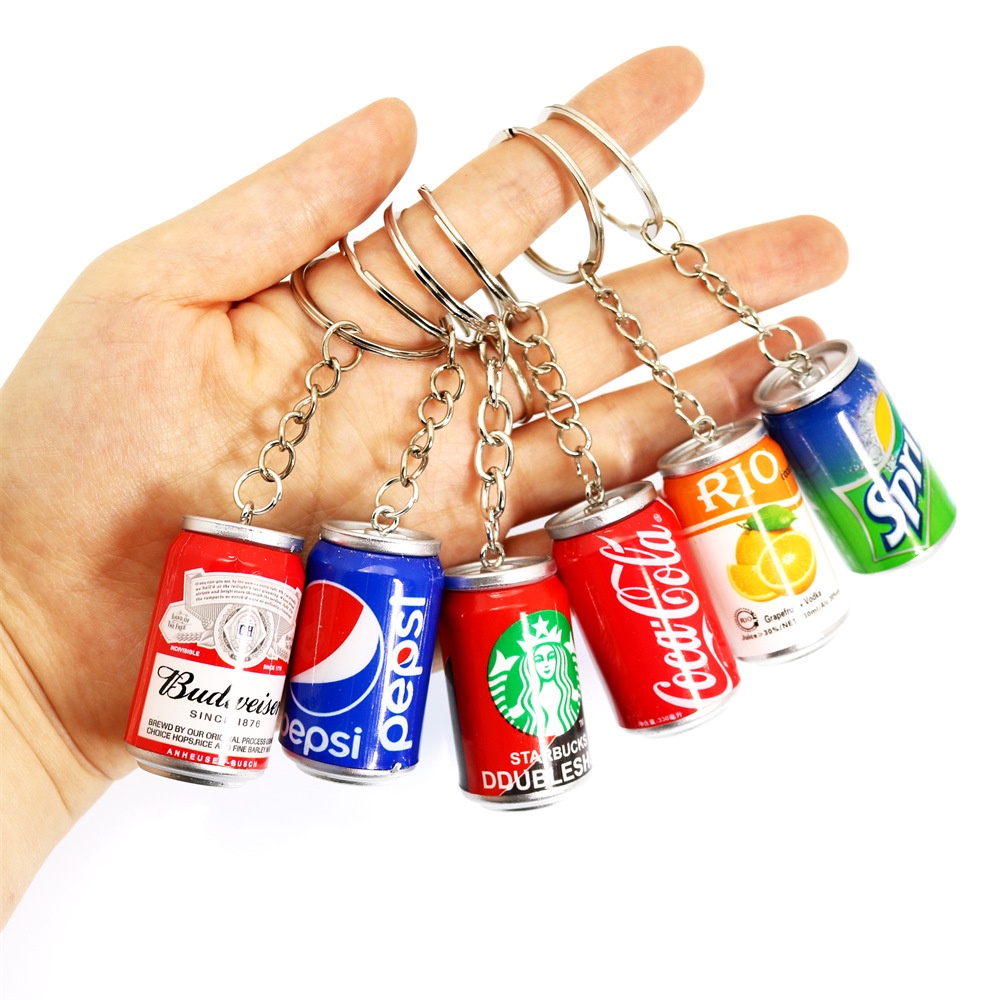 Simulation Pepsi Cola can series key ring creative car key chain bag ...
