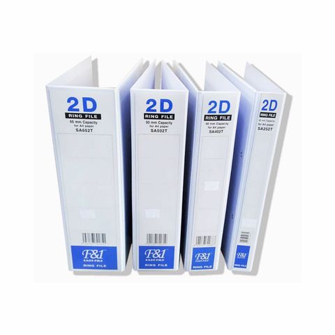 East-File 2D PVC Ring File — 25mm, 40mm, 50mm, 65mm Capacity for A4 ...