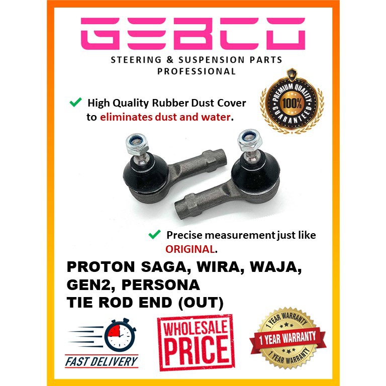 🔥PREMIUM TIE ROD END (OUTER) PROTON SAGA WIRA WAJA GEN2 PERSONA SET ...