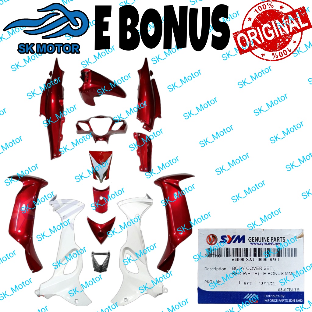 SYM E BONUS 110 SR (Front Mudguard Half) Original Cover Body Set ...