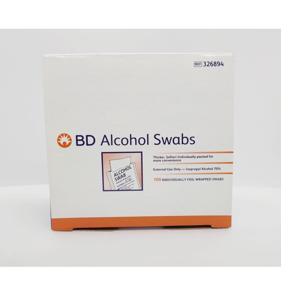 BD Alcohol Swabs 100s (70% Isopropyl Alcohol)/ Connecx Alcohol Swabs ...