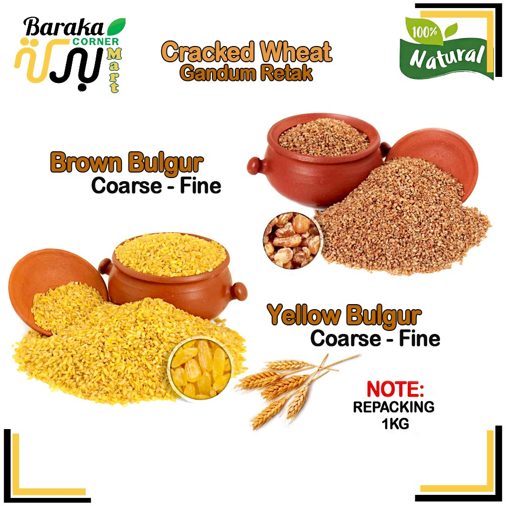 Bulgur Wheat / Gandum Bulgur / Bulgur coarse / Bulgur Fine 500g - 1kg ...