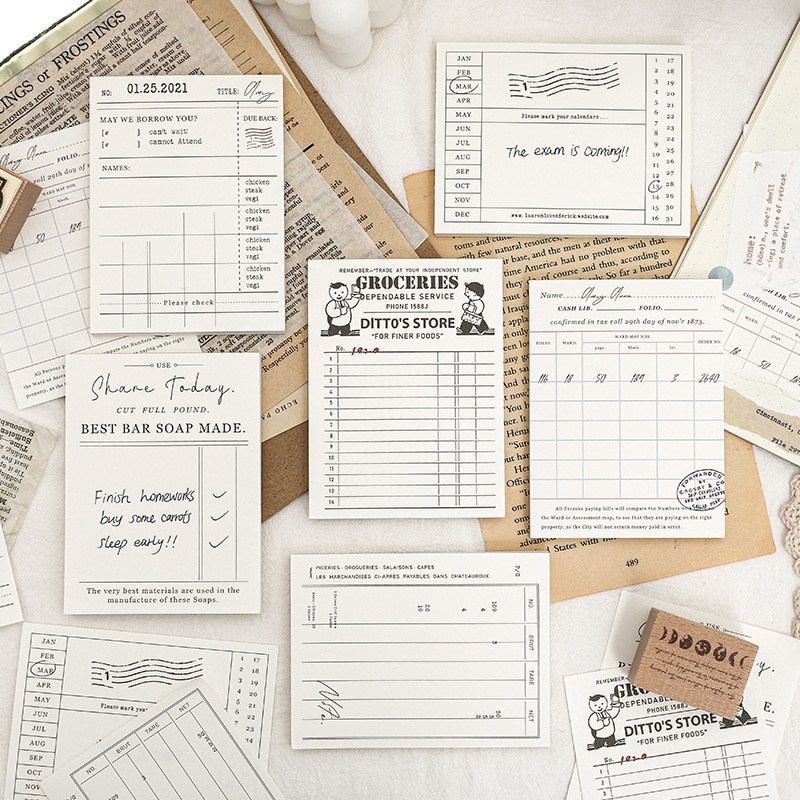 Bill & Receipt Note Sheet Journal Decoration Background Paper Vintage ...