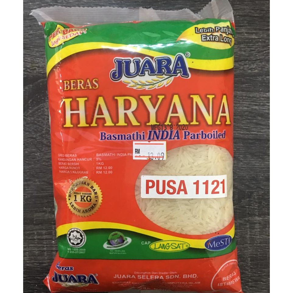 Juara Beras Haryana 1kg | Shopee Malaysia