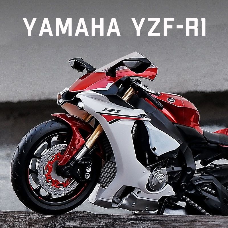 1:12 Scale Yamaha YZF-R1 Alloy Motorcycle Model Diecast Car Genuine ...