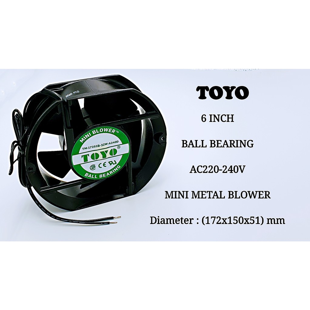 TOYO 4'/ 6'/ 8' Axial Fan with Ball Bearing TM-120S1B-18W-A240D | Shopee Malaysia