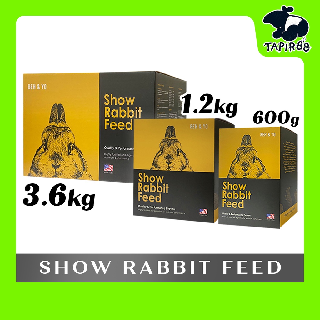 Beh & Yo Show Rabbit Feed 3.6kg | 1.2kg | 600g dedak makanan arnab ...