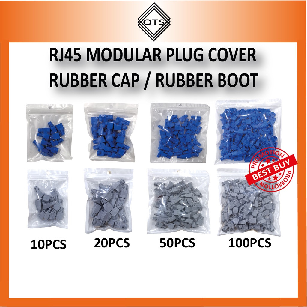 RJ45 Plug Protector Crystal Head Cap Rubber Boot Computer Cable ...