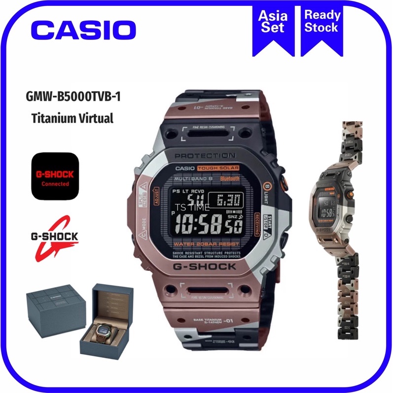 G SHOCK GMW-B5000TVB-1DR Round two for Titanium Virtual GMW-B5000TVB-1 ...
