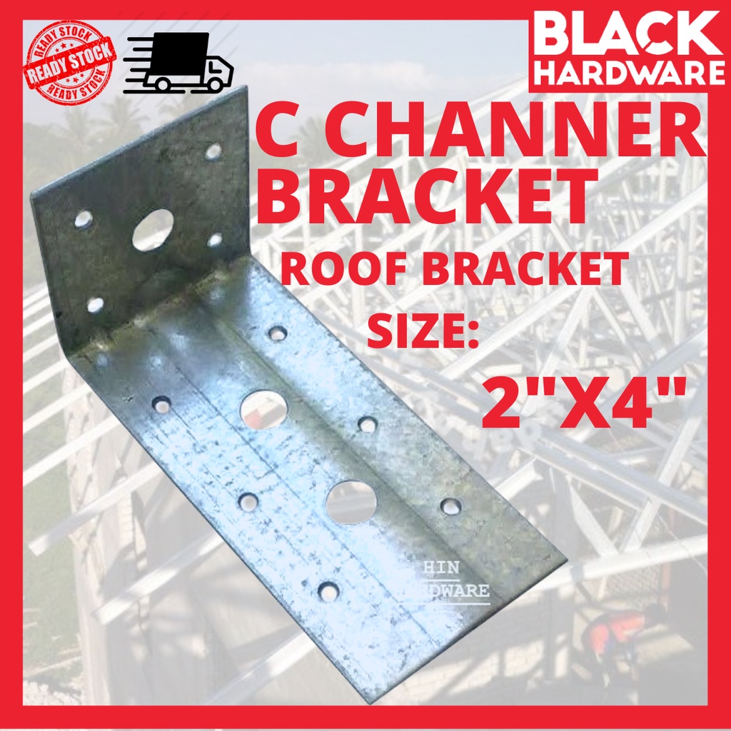 BLACK HARDWARE Mild Steel Besi Roof roofing Corner Joint Zink Atap Besi ...