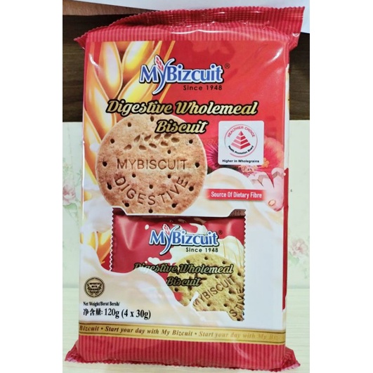 MYBIZCUIT DIGESTIVE WHOLEMEAL BISCUIT DIETARY FIBRE HEALTHY CHOICE ...