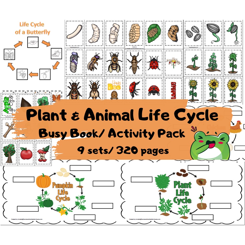 A53 - [PDF] Plant & Animal Life Cycle Busy Book/ Activity Pack 9 sets ...