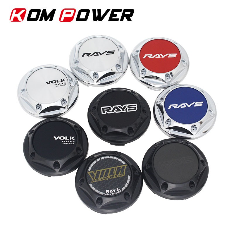 4pcs 68mm rays racing wheel center caps volk racing emblem sticker ...