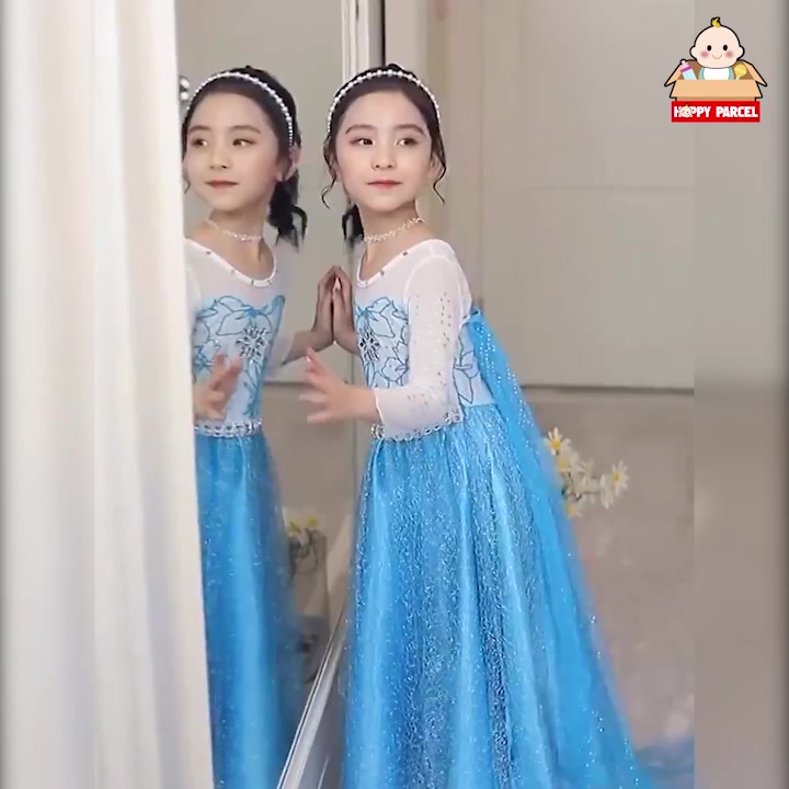 Frozen Princess Elsa Dress For Kid Frozen Dress For Kids Girl Baju Elsa ...