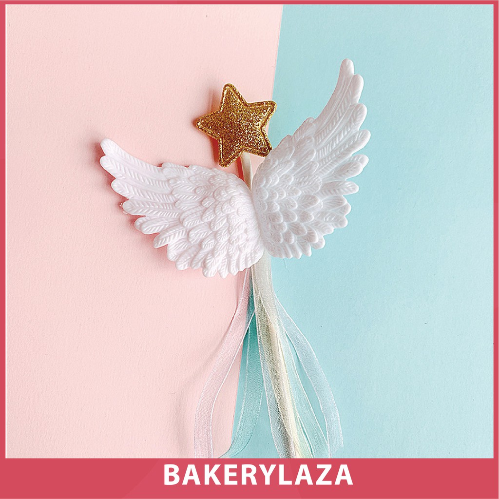 (READY STOCK) Wing Star Pink Love Cake Topper Birthday Full Moon ...