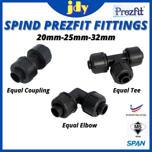 Spind Prezfit HDPE Joint Fitting Equal Coupling Equal Elbow Equal Tee ...