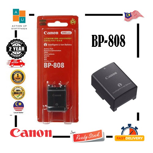 Canon BP-808 Lithium Ion 890mAh Battery Pack for the HF11, FS10, FS100 ...