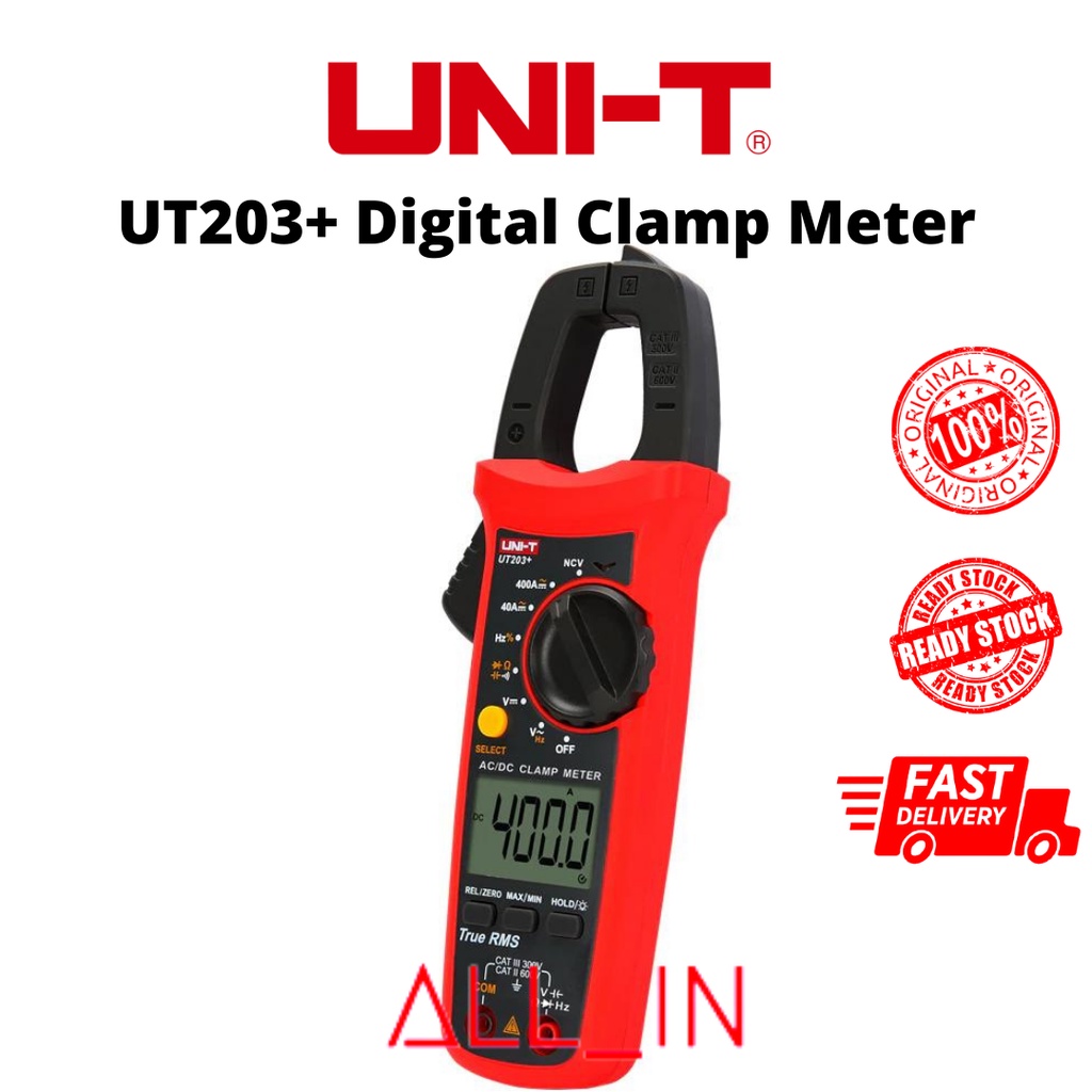 UNI-T UT203+ 400A 600V AC DC Digital Clamp Meter Capacitance | Shopee Malaysia