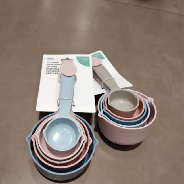 Original MINISO | Colored MEASURING SPOONS MINISO | Spoon TAKAR 5pcs ...