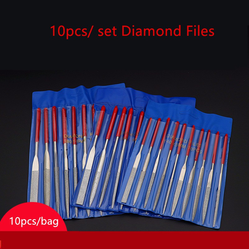 10pcs/bag Diamond Mini Needle File Set Handy Tools for Ceramic Glass ...