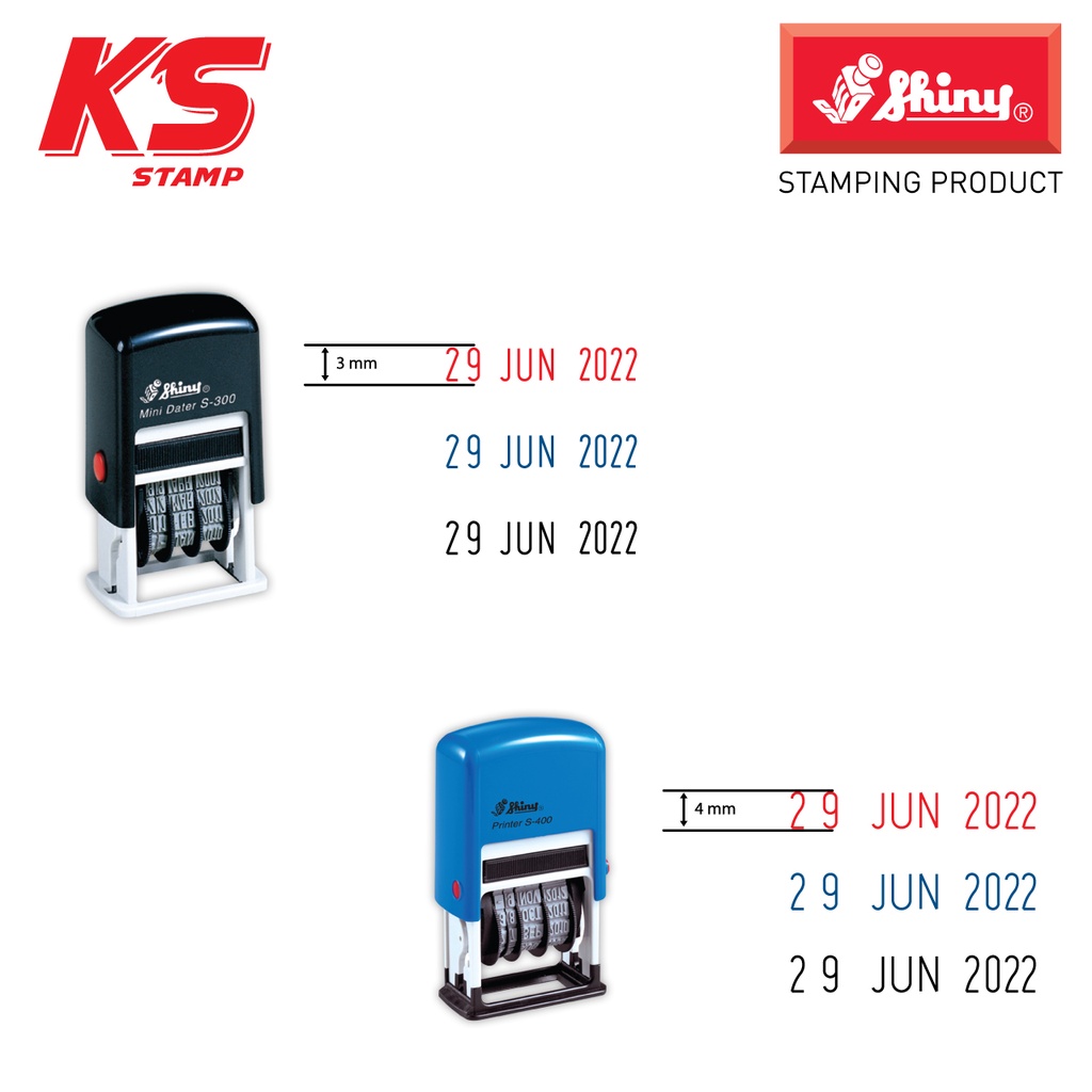 Shiny Self Inking Date Stamp (S300 3mm, S-303 & S400 4mm) | Shopee Malaysia