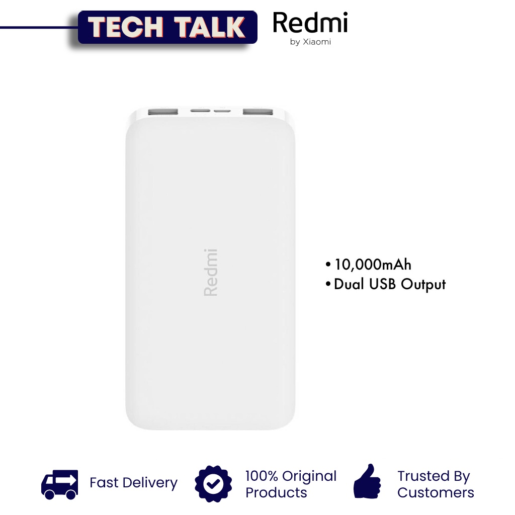 Redmi Powerbank 10000mAh Portable Charger Mi Power Bank Dual Port ...