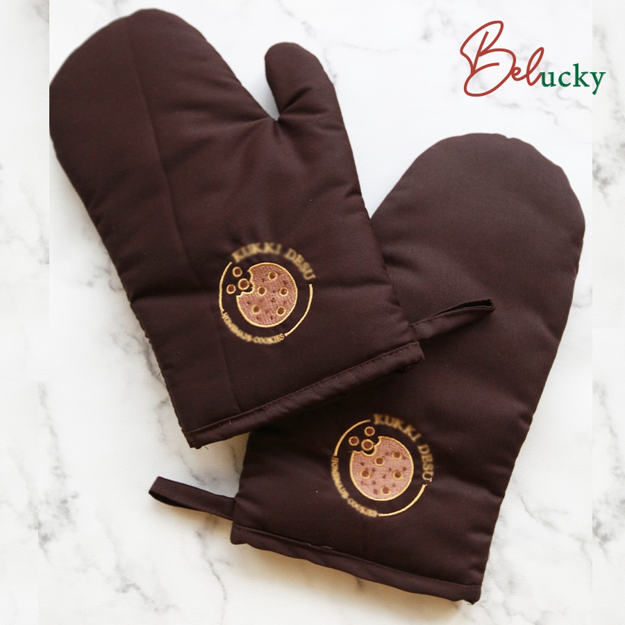 Gloves Embroidery Logo Name Logo Cooking Gloves Kitchen Set Gloves ...