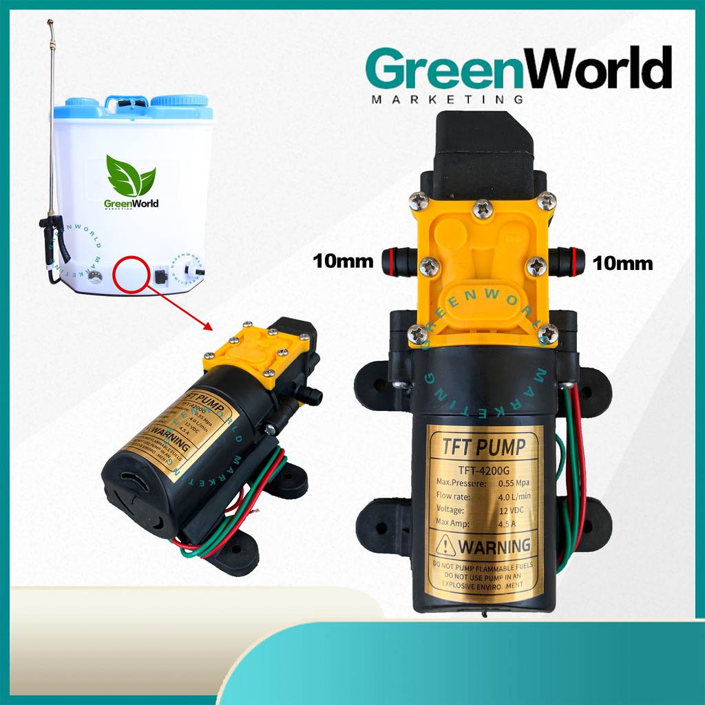 TFT Pam Racun Batteri 12V Motor Water Pump Sprayer High Pressure ...