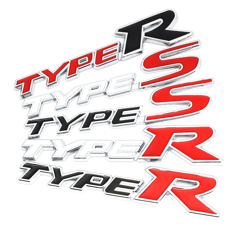 3D Metal Car Front Grille Auto Emblem Badge Decals for Honda Type R ...