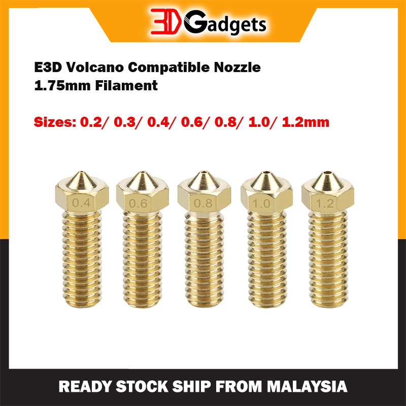 E3D Volcano Compatible Nozzle - 1.75mm Filament for 3D Printer TwoTrees ...