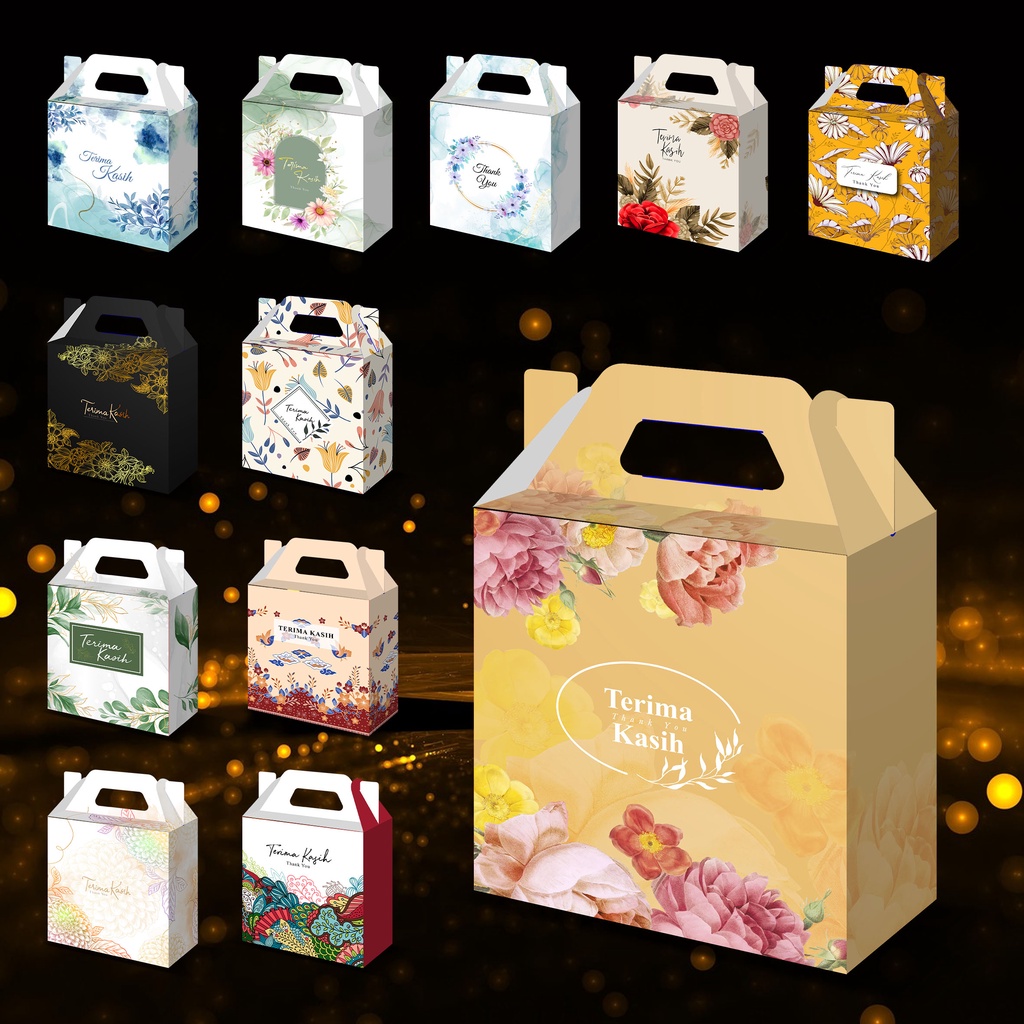 100pcs PROMOSI Doorgift Box | Wedding Box | Goodies Box | Kotak Kahwin ...