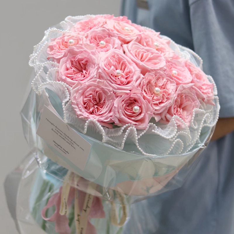 Ready Stock Doorgift Wrapping Korean Wave Yarn Flower Bouquet Packaging