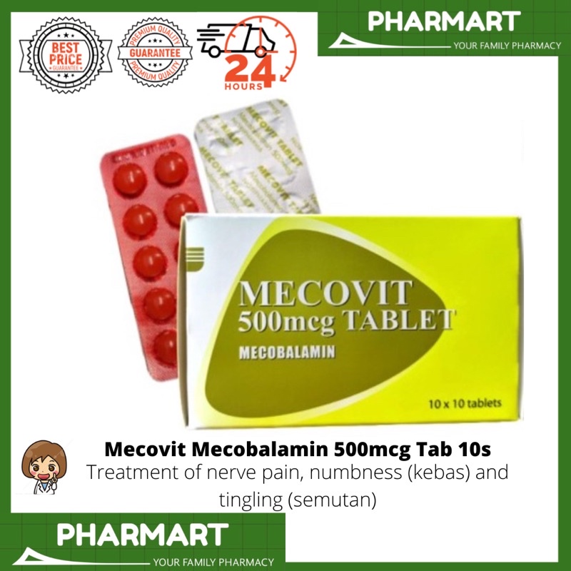 PHARMart MECOVIT (MECOBALAMIN) 500MCG TABLET 10S/100S | Shopee Malaysia