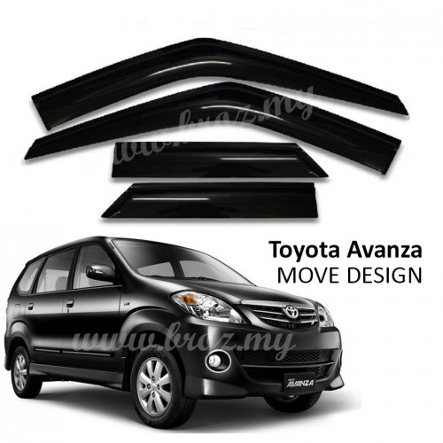 Air Press Window Door Visor Wind Deflector For Toyota Avanza 2004 ...