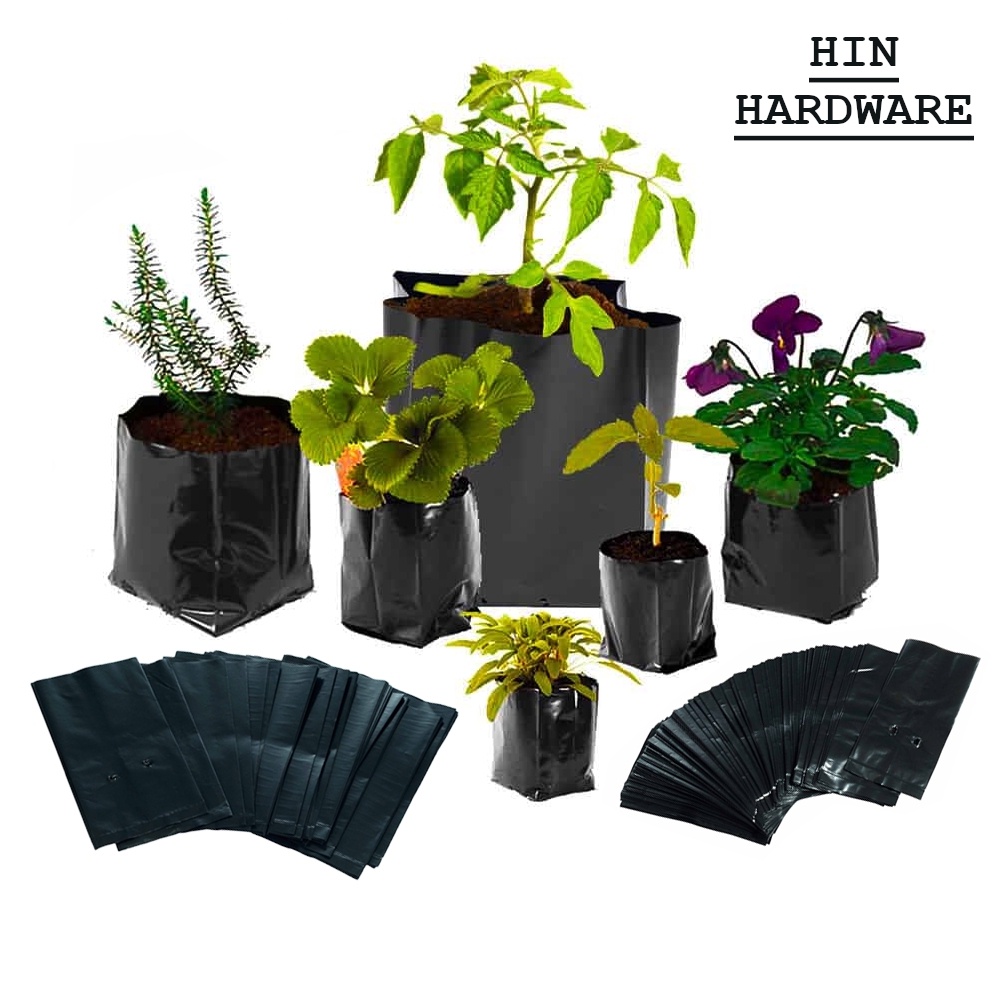 HIN Black Poly Bag For Plant Outdoor / Polibeg Hitam Untuk Tanaman Luar ...