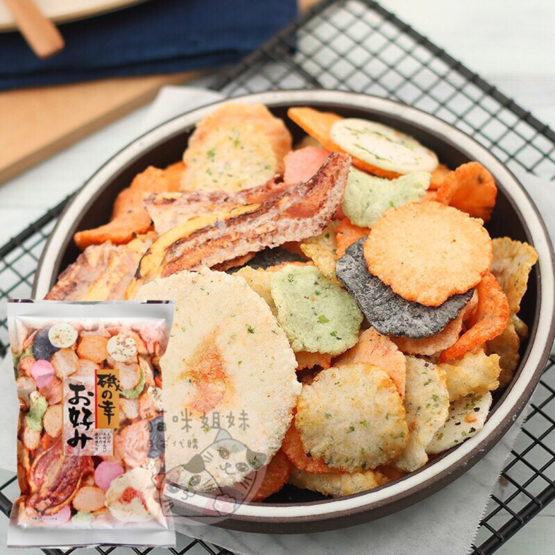 Japan Ikedaya Isoxing Seafood Mixed Rice Crackers Japanese Shrimp Squid ...