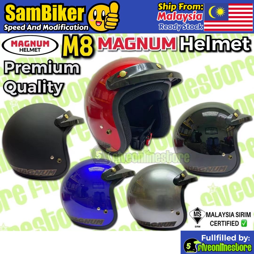 Magnum Helmet M8 New Color L & XL SIRIM Certified Topi Keledar Motor ...