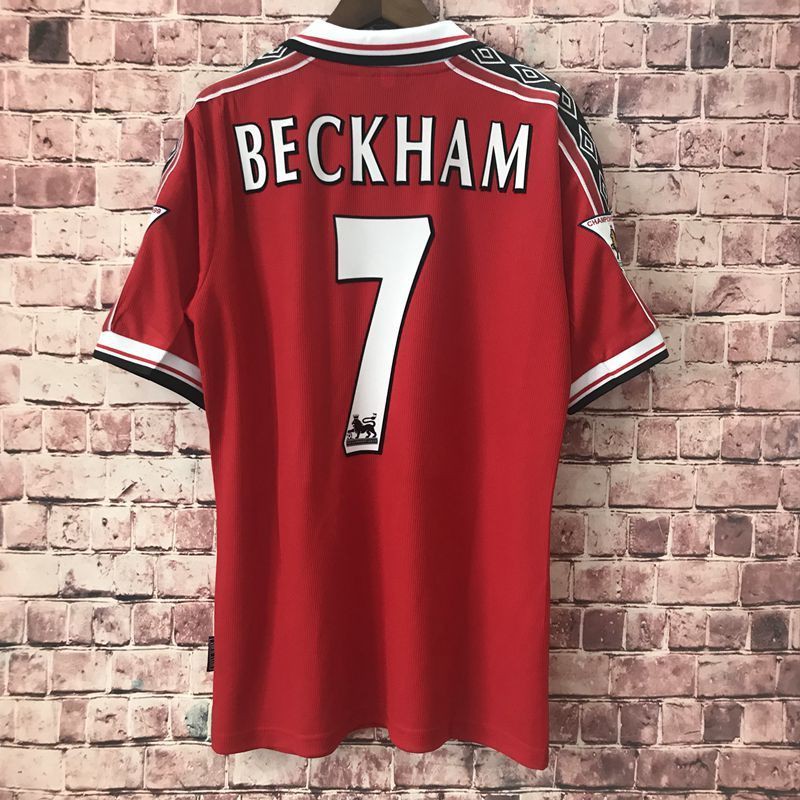 9899 Manchester United home long sleeve jersey number 7 Beckham classic ...