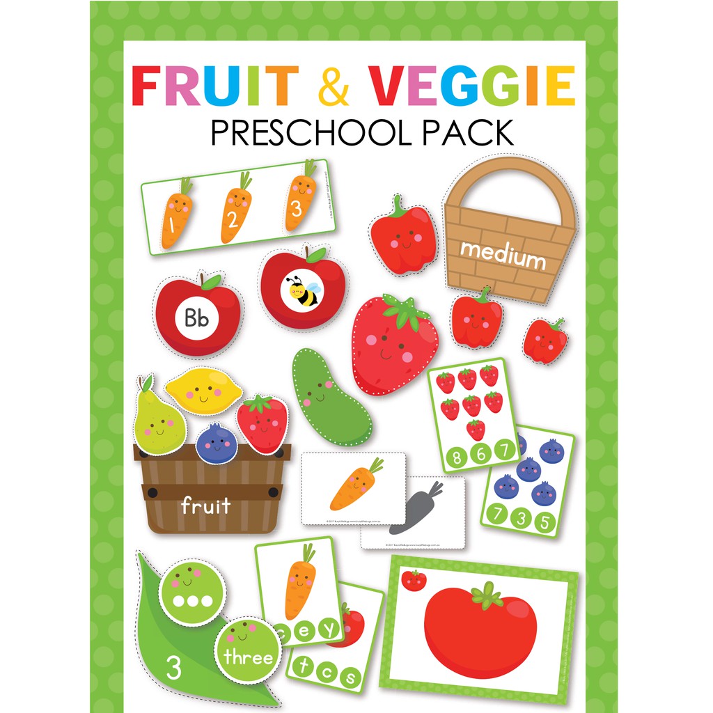 Printable * Fruit and Veggie Preschool Pack | Shopee Malaysia