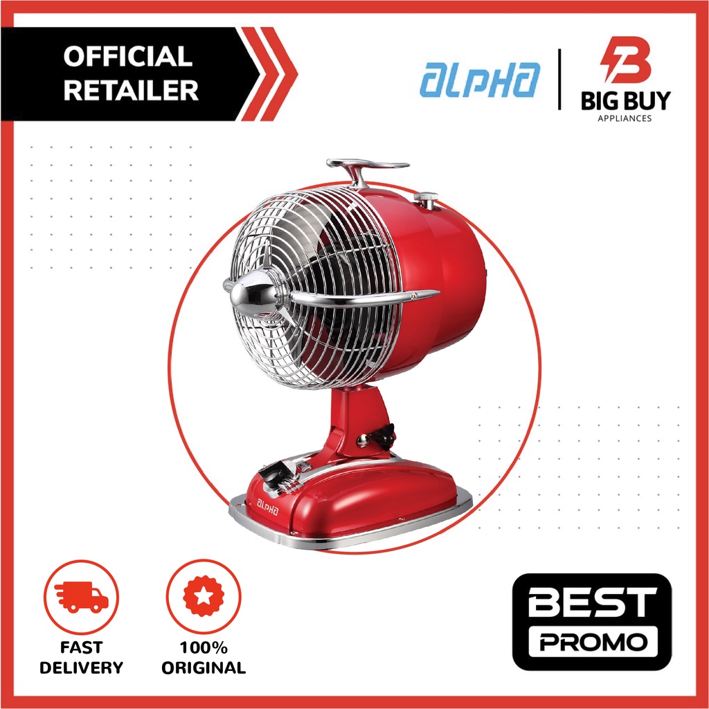 Alpha Mini Jet Fan 6 Inch Table Fan with 3 Blades (Red) | Shopee Malaysia