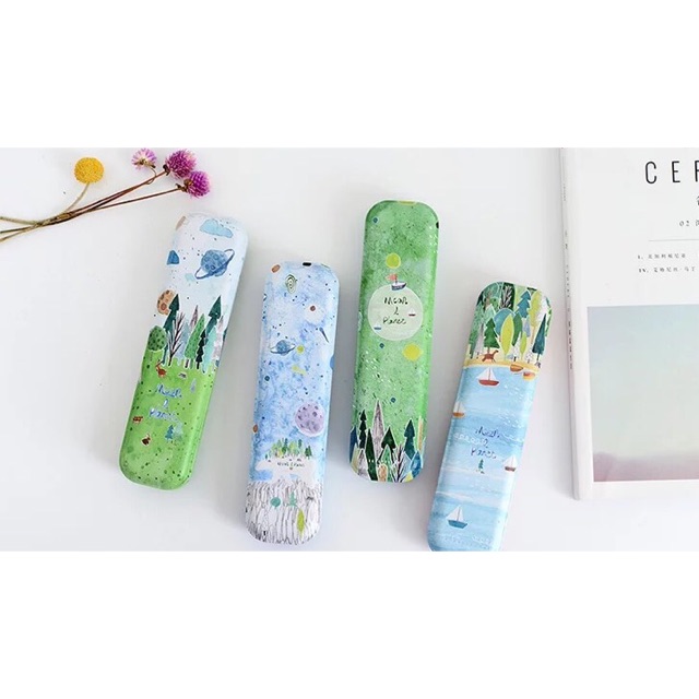 Cute and colourful metal pencil case: Planet to moon series | Shopee ...