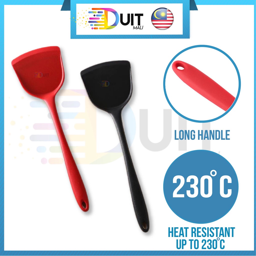 Duitmali 1 pcs Senduk Sudip Silikon Panjang Tahan Panas & Tidak Melekat ...