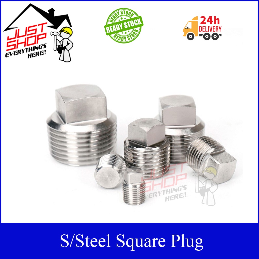 Stainless Steel Square Plug 15mm, 20mm, 25mm, 32mm, 40mm | Shopee Malaysia