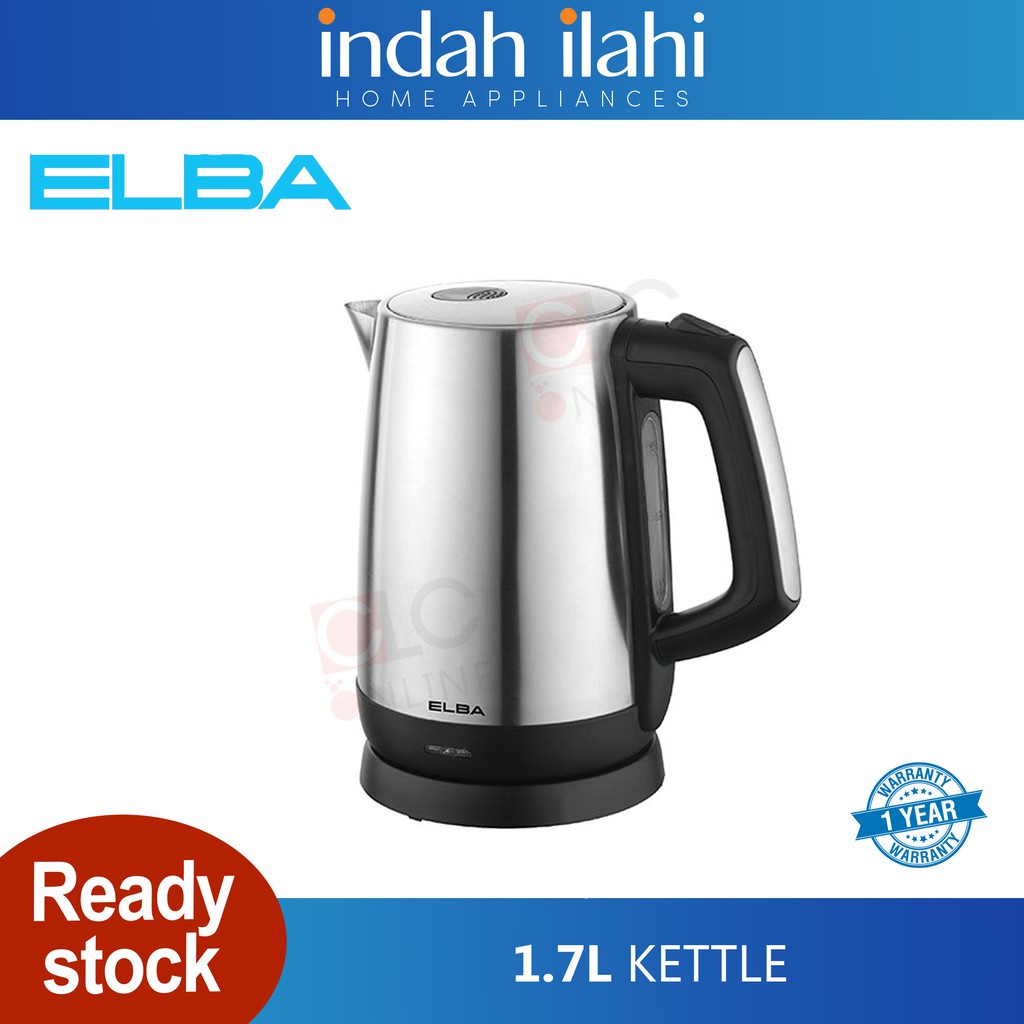 Elba Stainless steel Jug Kettle 1.7L EJK-J1762(SS) | Shopee Malaysia