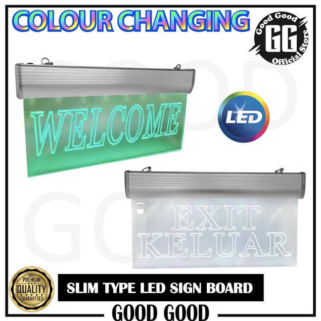 LED Display Sign Board (Slim Type) Hanging Surface LED Colour Changing ...