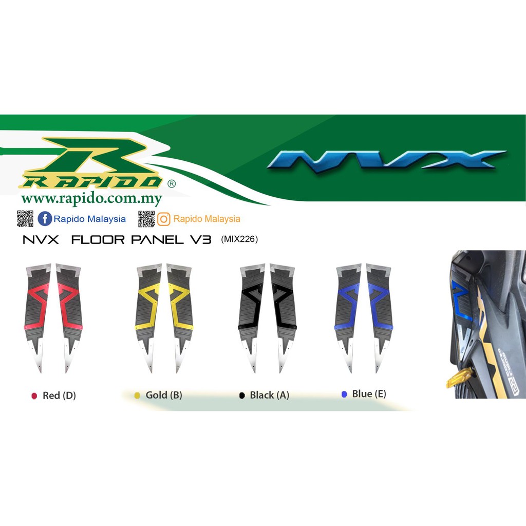 Rapido Yamaha NVX Floor Panel V3 | Shopee Malaysia